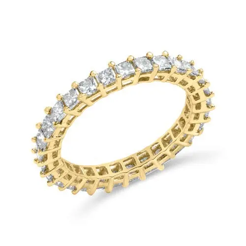 HAUS OF BRILLIANCE 14k Gold 2.00 Ct Diamond Eternity Ring - Yellow