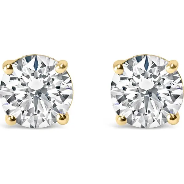HAUS OF BRILLIANCE 14k Gold 1.0 Carat Lab Grown Diamond Stud Earrings - Yellow