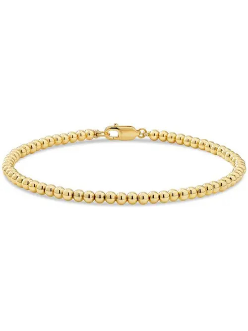 DEVATA Beaded Ball Bracelet - Yellow Gold