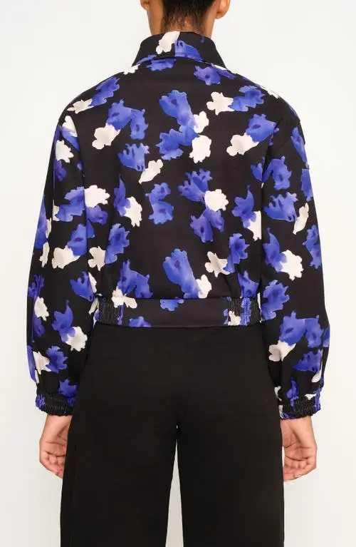 THE LULO PROJECT Citadel Floral Stretch Cotton Bomber Jacket
