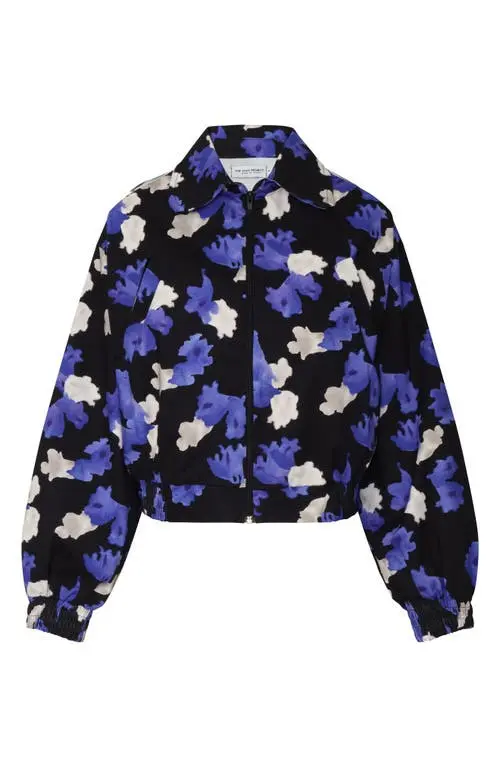 THE LULO PROJECT Citadel Floral Stretch Cotton Bomber Jacket