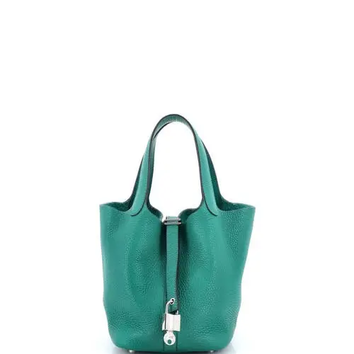 Hermès Picotin Lock Bag Clemence Pm - Green