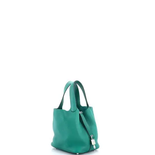 Hermès Picotin Lock Bag Clemence Pm - Green
