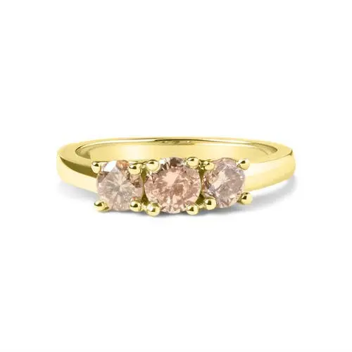 HAUS OF BRILLIANCE 10k Gold 1.00 Cttw Champagne Diamond Ring - Yellow