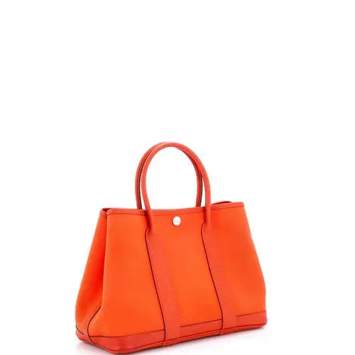 Hermès Garden Party Tote Toile And Leather 30 - Red