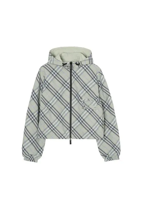 Burberry Cropped Reversible Check Jacket