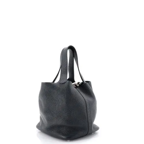 Hermès Picotin Lock Bag Clemence Mm - Vert Fonce