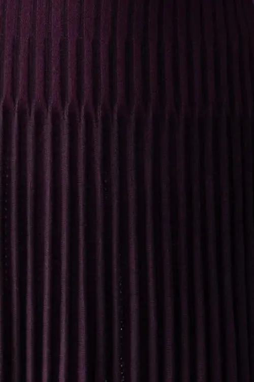 SSKEIN Soleil Midi Skirt - Aubergine