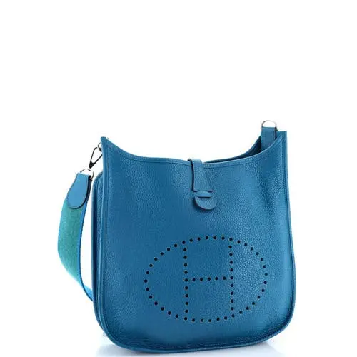 Hermès Evelyne Iii Clemence Pm Shoulder Bag - Blue