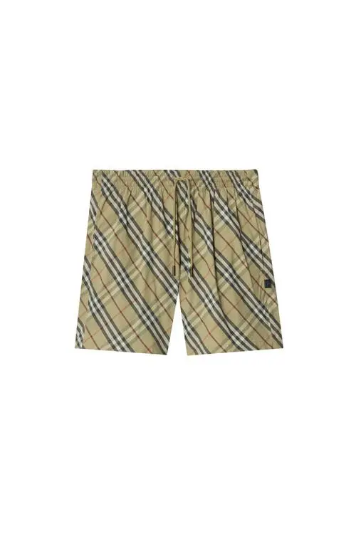 Burberry Check Swim Shorts - Glade Green