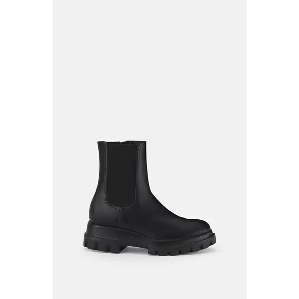 Agl Chunky Beat Leather Ankle Boot
