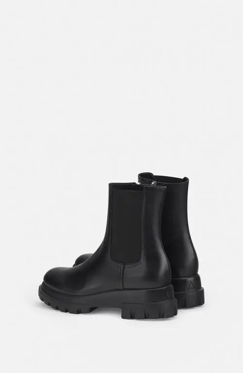 Agl Chunky Beat Leather Ankle Boot