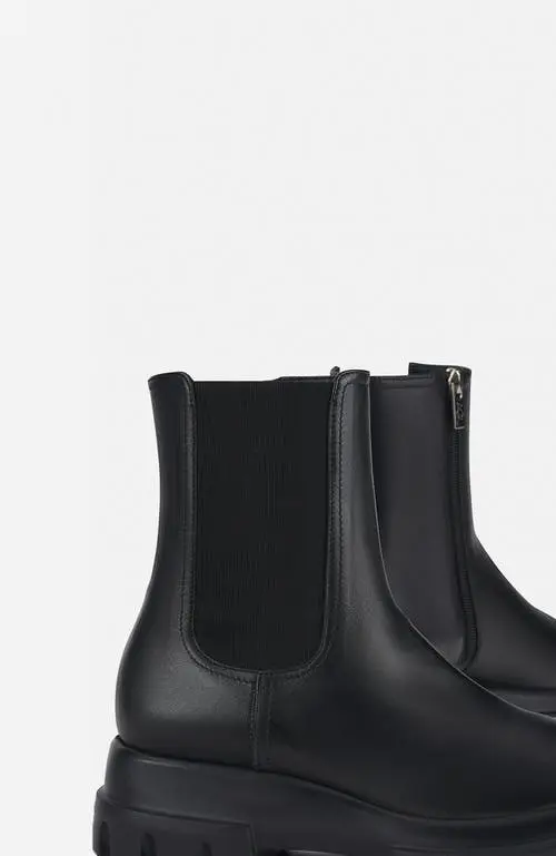 Agl Chunky Beat Leather Ankle Boot