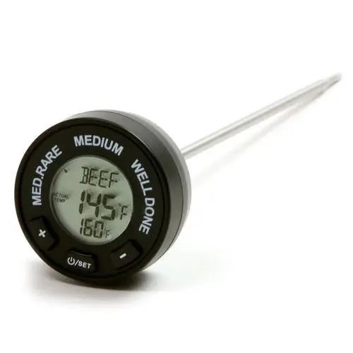 NORPRO Bbq Meat Thermometer With Digital Display - Silver