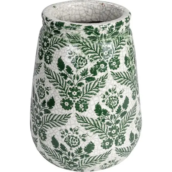 STORIED HOME Planter Vase With Flower Pattern