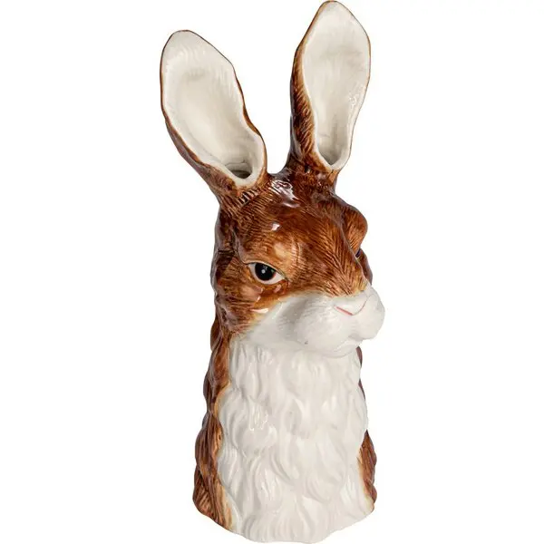 STORIED HOME Rabbit Vase - Brown