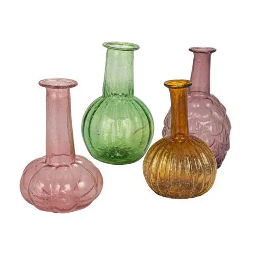 STORIED HOME Various Embossed Vases - Yellow