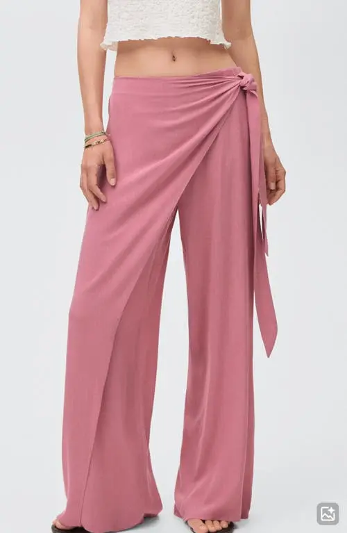 Mango Tie Waist Sarong Pants