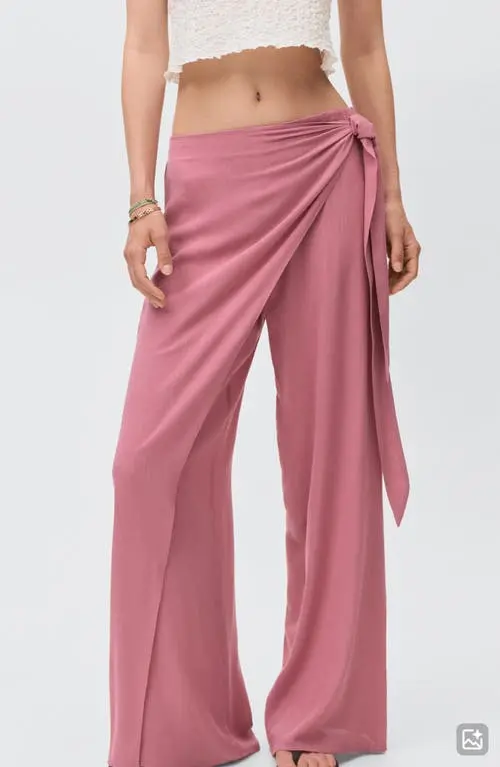 Mango Tie Waist Sarong Pants