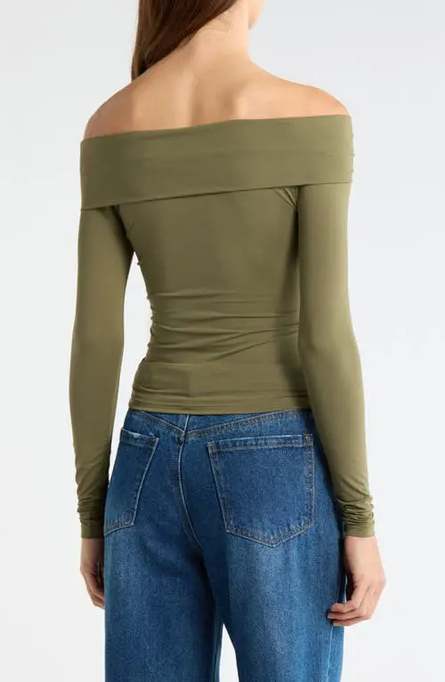 PACSUN Lannie Hardware Off-the-shoulder Top - Green