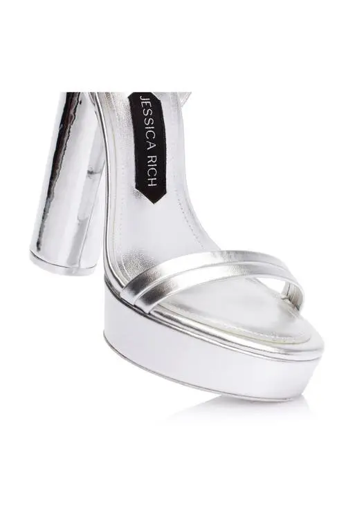 JESSICA RICH Platform Sandals - Silver