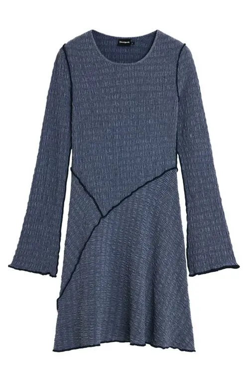 Desigual Pucker Knit Long Sleeve Body-con Dress