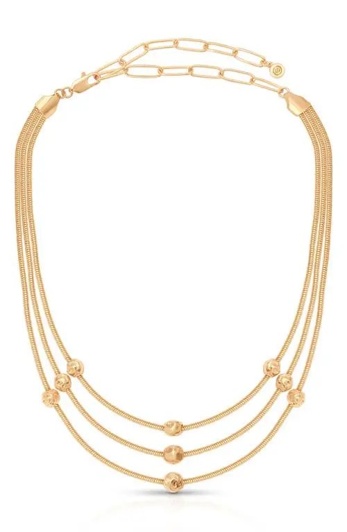 Ettika Molten Spheres Layered Necklace - Gold