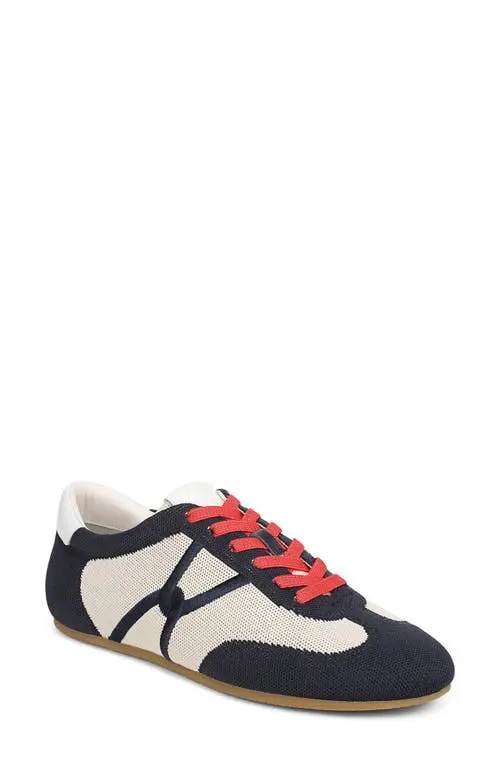 Veronica Beard Riviera Knit Sneakers - Navy/ecru