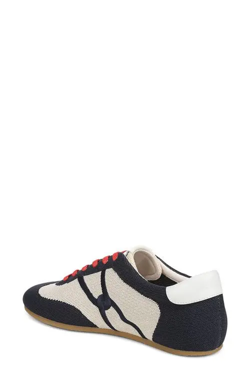 Veronica Beard Riviera Knit Sneakers - Navy/ecru