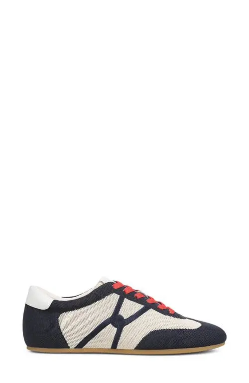 Veronica Beard Riviera Knit Sneakers - Navy/ecru
