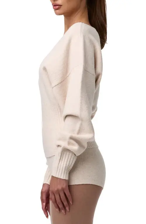Naked Wardrobe V-neck Ribbed Sweater