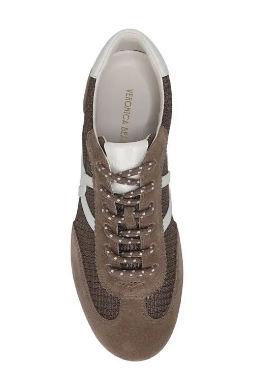Veronica Beard Riviera Mesh Lace-up Sneakers - Bark