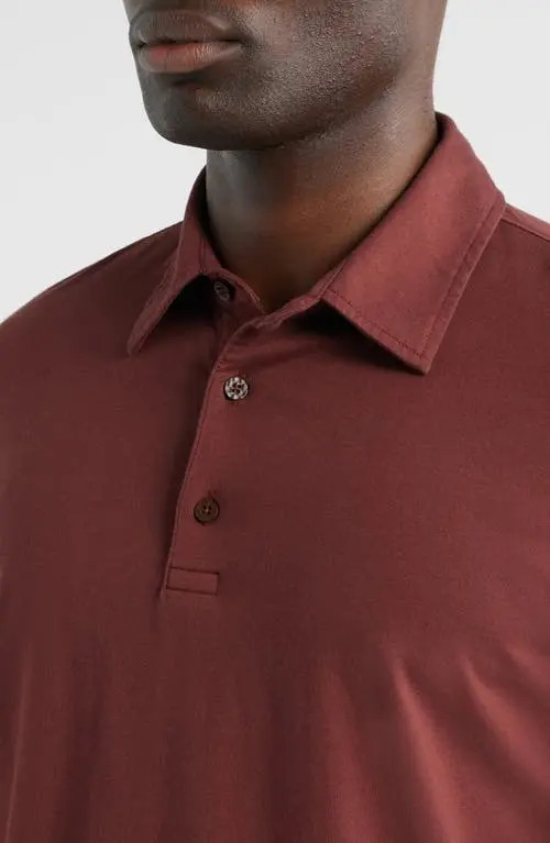 Ag Bryce Long Sleeve Polo - Cranberry