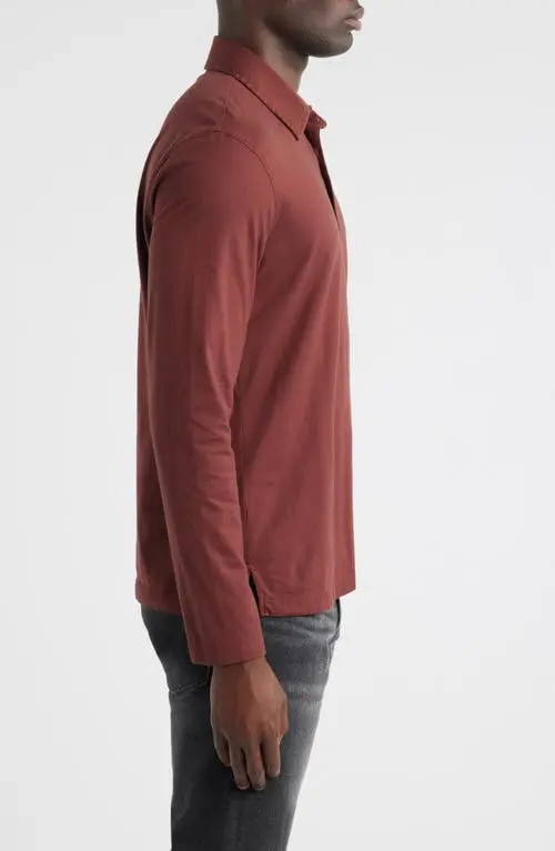 Ag Bryce Long Sleeve Polo - Cranberry