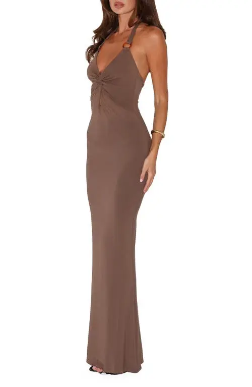 TIGER MIST Twist Front Maxi Dress
