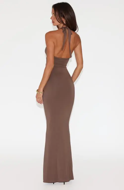 TIGER MIST Twist Front Maxi Dress - Mushroom