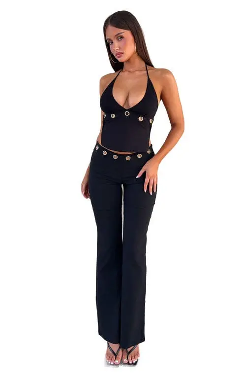 TIGER MIST Marren Button Halter Top
