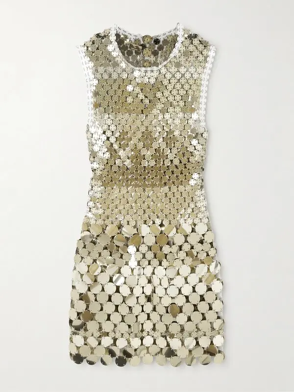 Rabanne Chainmail Mini Dress - Gold