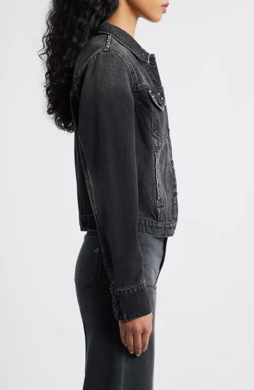 HIDDEN JEANS Stud Detail Denim Trucker Jacket