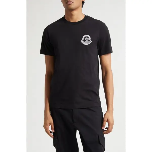Moncler Logo Graphic T-shirt - Black