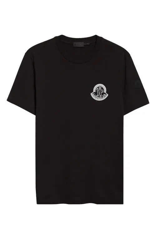 Moncler Logo Graphic T-shirt - Black