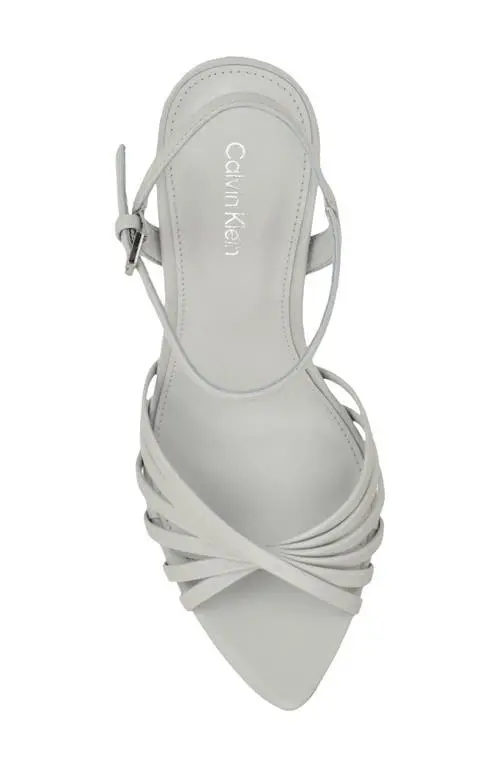 Calvin Klein Daniella Ankle Strap Pointed Toe Sandal - Light Blue