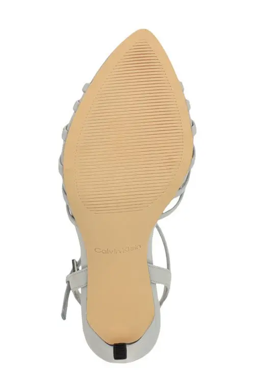 Calvin Klein Daniella Ankle Strap Pointed Toe Sandal - Light Blue