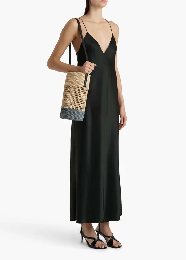 Khaite Taja Slip Dress - Black