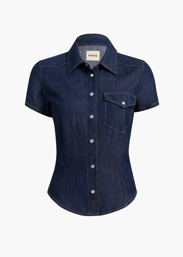 Khaite Cavazos Chambray Shirt