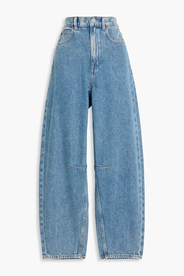 Theory High-rise Barrel-leg Jeans - Light Denim