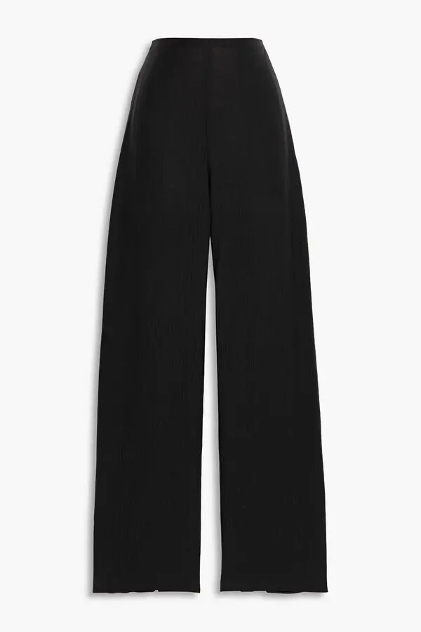 Theory Lyocell-blend Crepon Straight-leg Pants