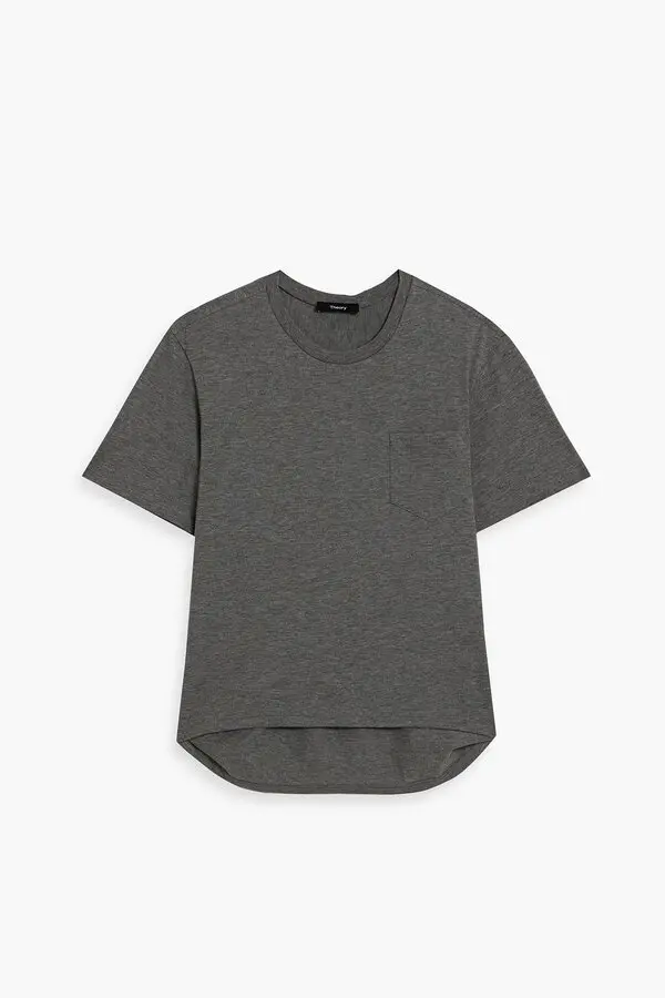 Theory Apex Pima Cotton-jersey T-shirt - Gray
