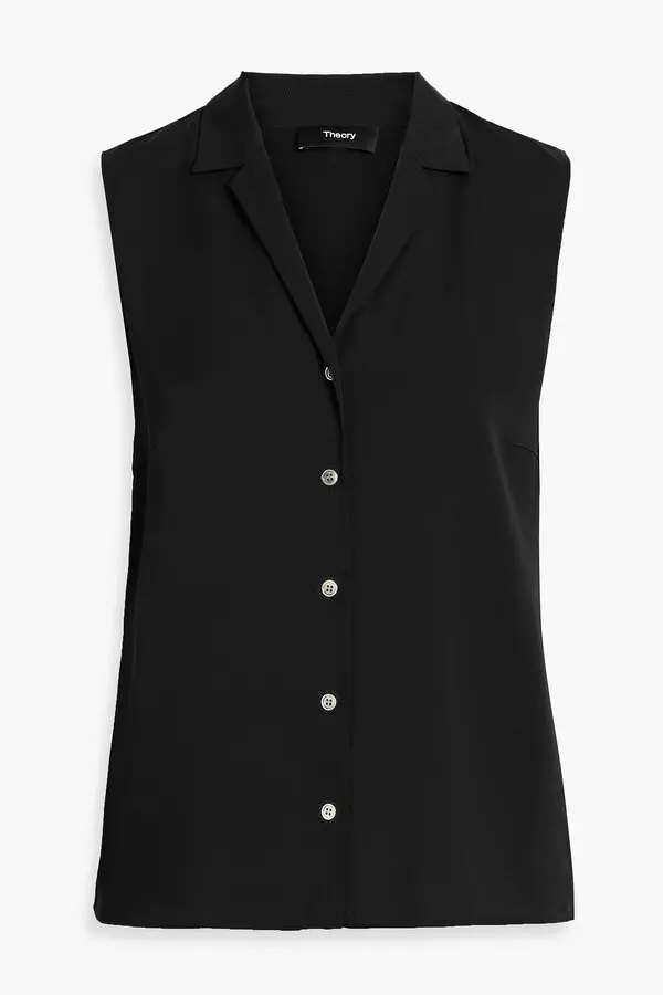 Theory Silk Crepe De Chine Top