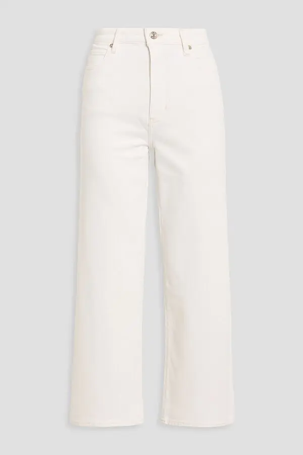 FRAME Cropped Wide-leg High-rise Jeans
